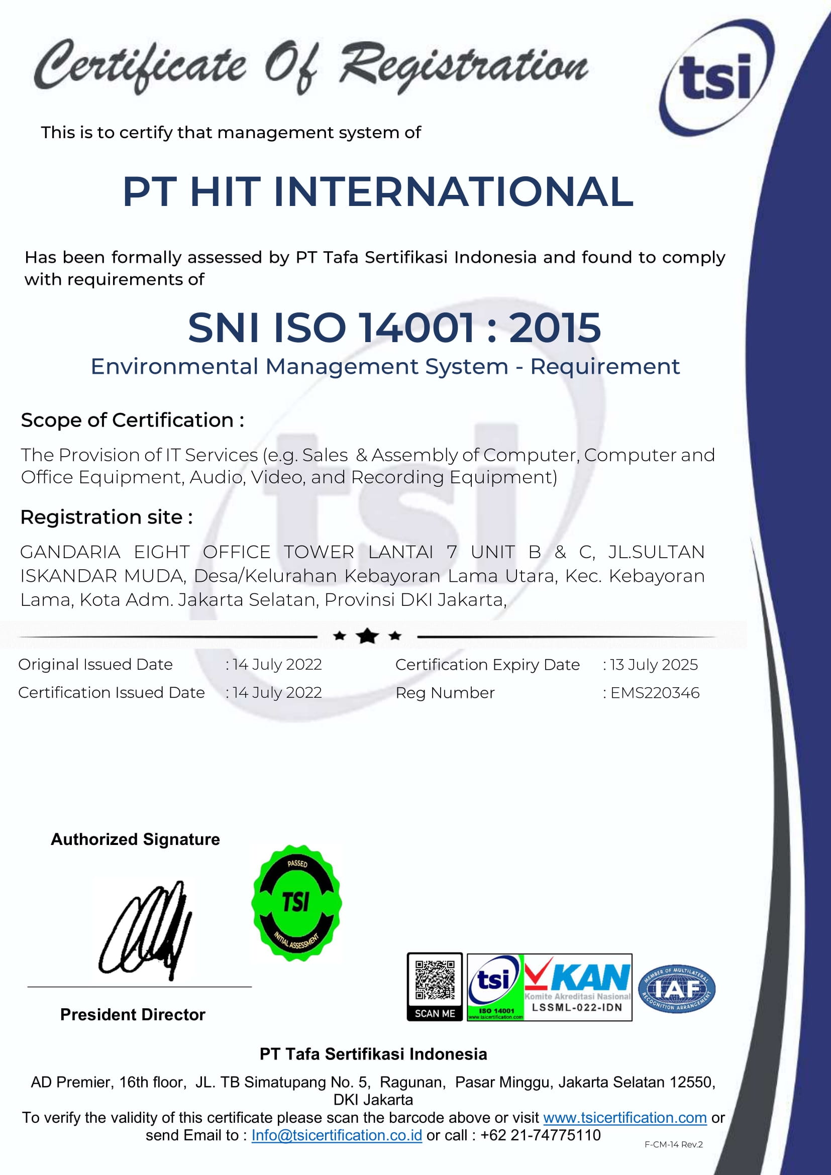 EMS220346 PT HIT INTERNATIONAL