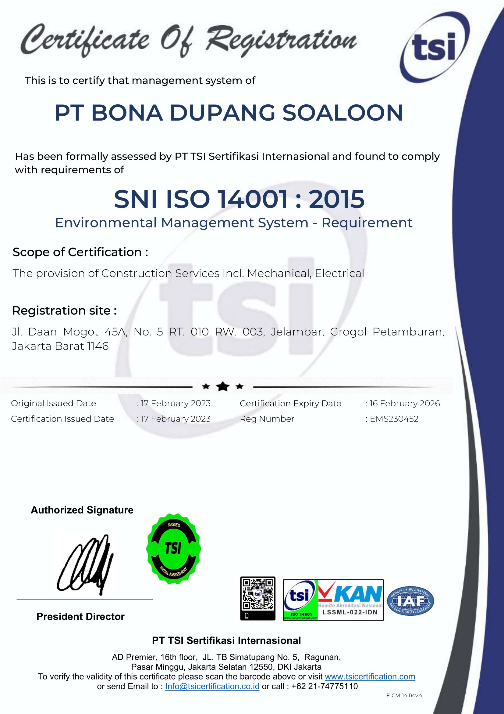 EMS230452 PT BONA DUPANG SOALOON