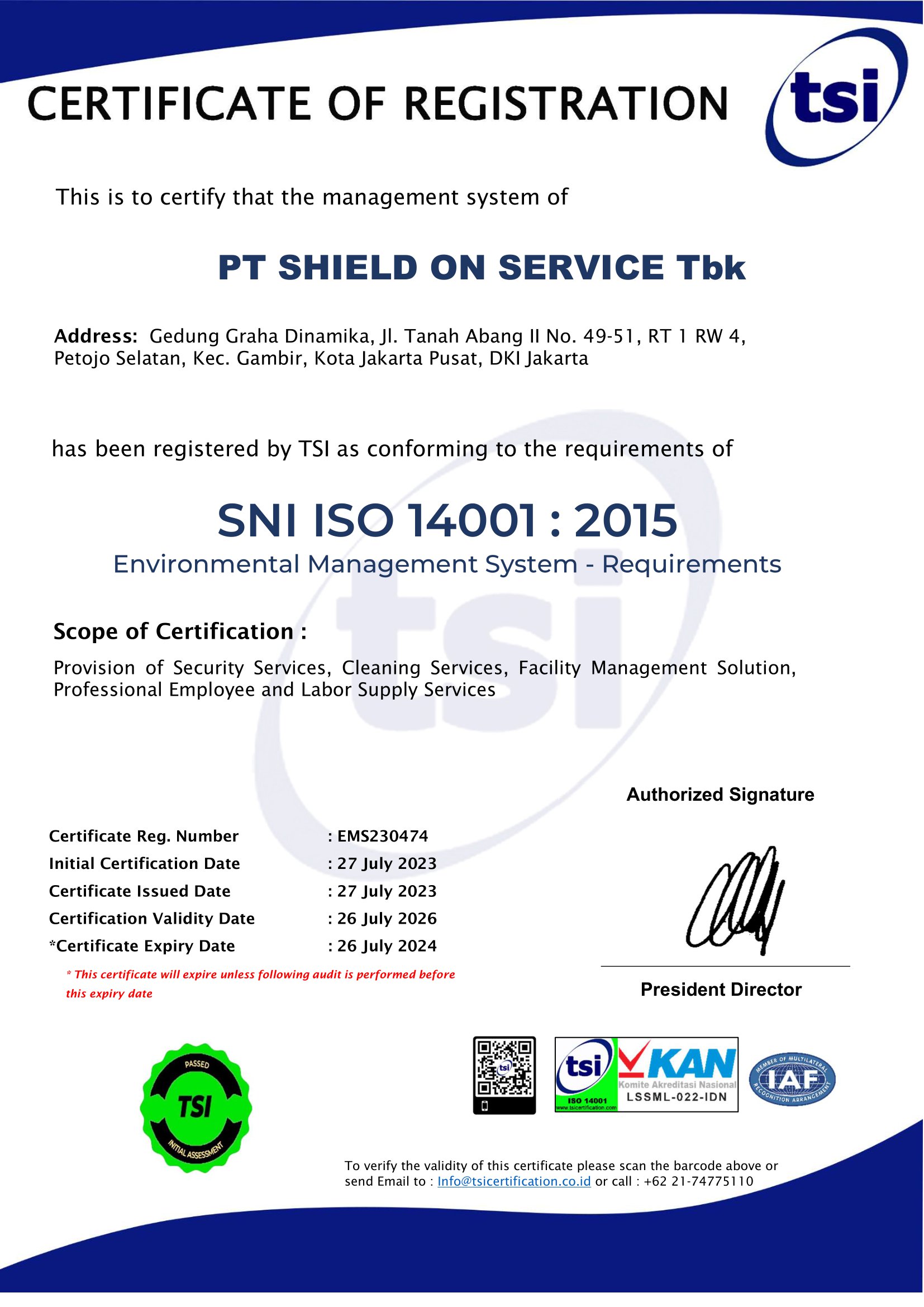 EMS230474 PT SHIELD ON SERVICE Tbk