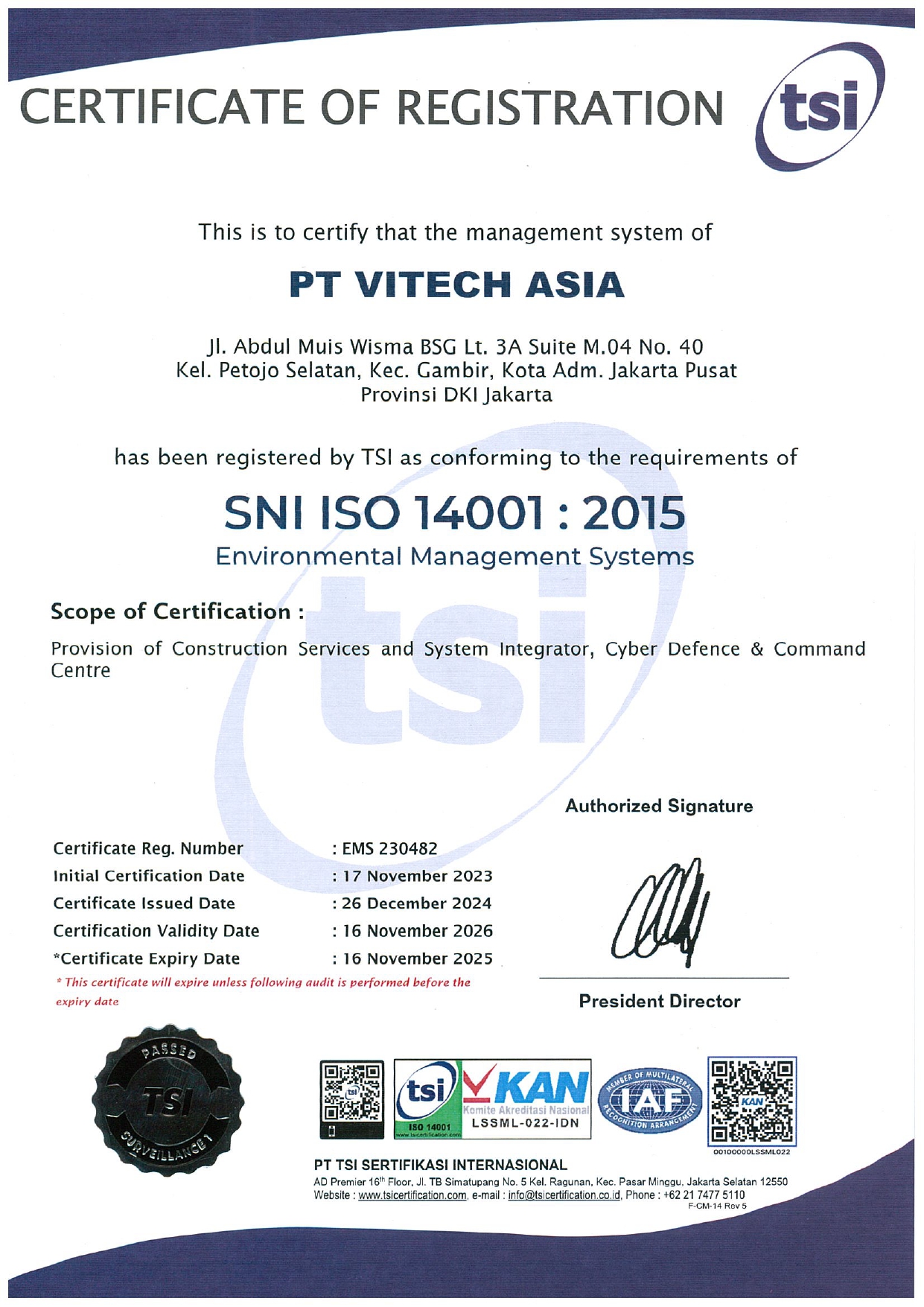EMS230482 PT VITECH ASIA